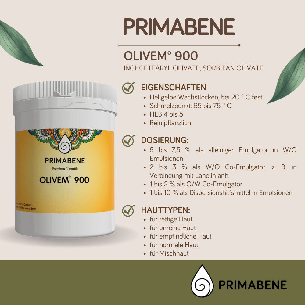 Bene Naturalproducts | PRIMABENE® OLIVEM® 900 – Natürlicher Emulgator ...