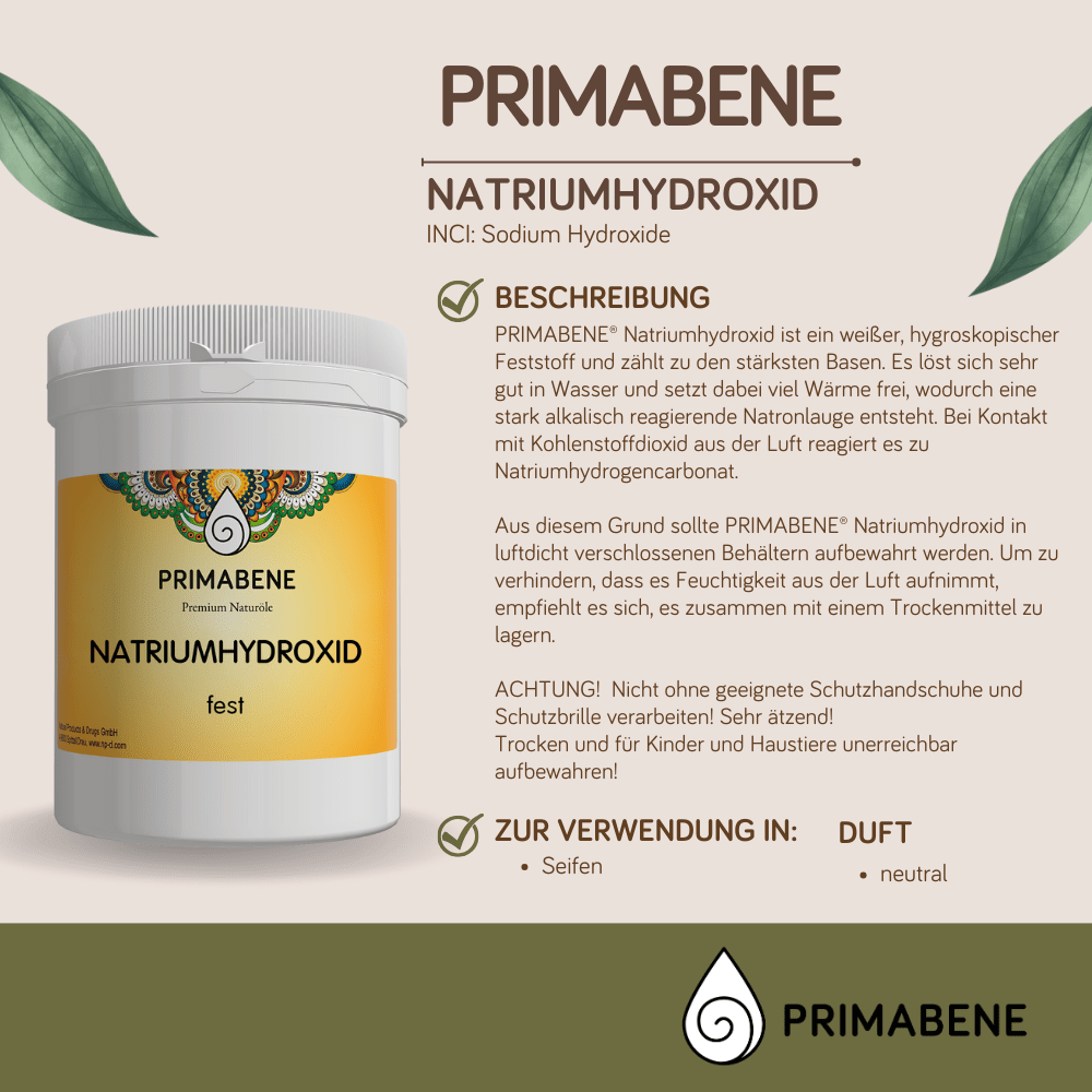 Bene Naturalproducts | PRIMABENE® Natriumhydroxid – Starke Base für ...
