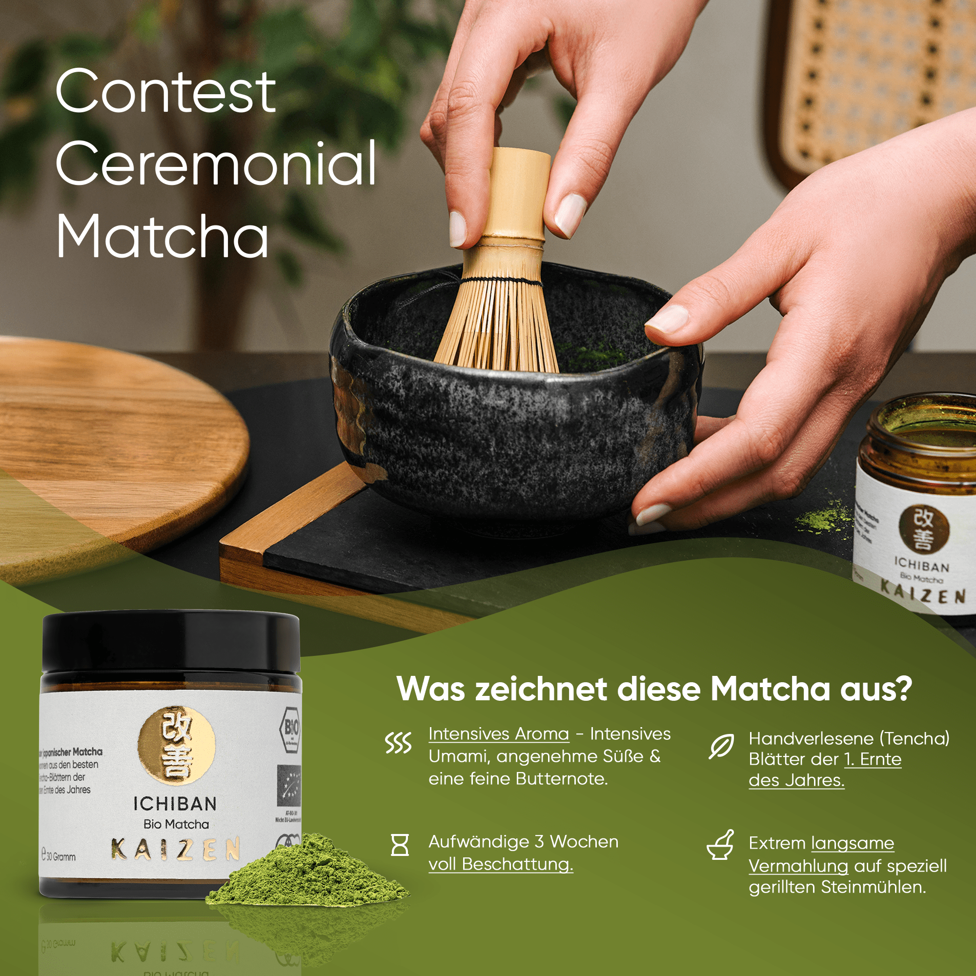 Bene Naturalproducts | KAIZEN Ichiban Organic Matcha 30g – Buy High ...